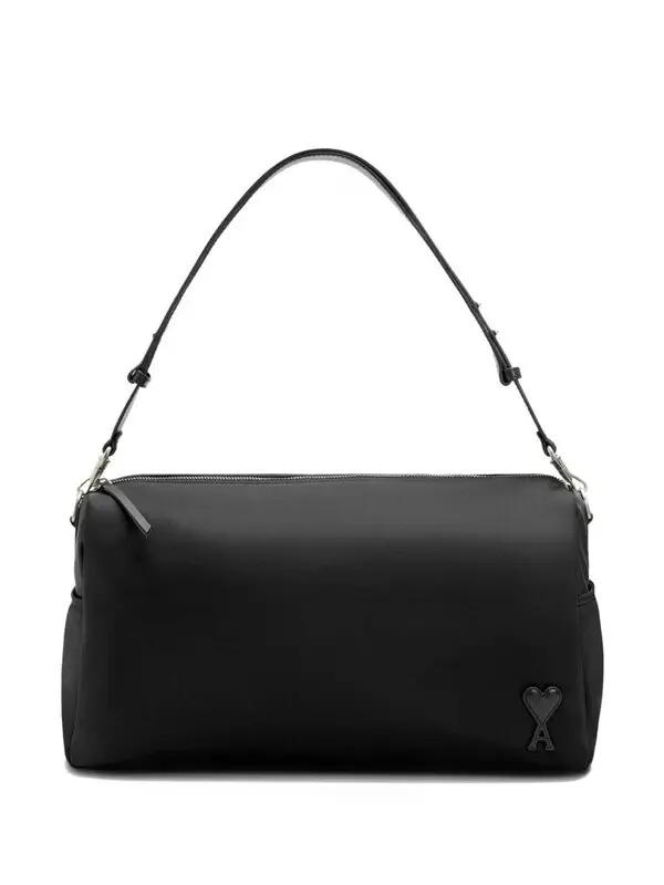 AMI Paris Marcel Large Shoulder Bag - Black