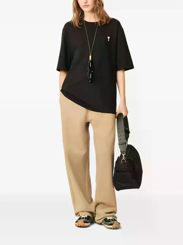 AMI Paris Marcel Large Shoulder Bag - Black