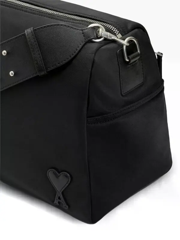 AMI Paris Marcel Large Shoulder Bag - Black