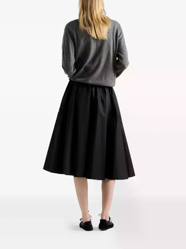 Prada Patch-pocket Drawstring Midi Skirt