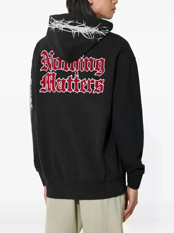 Aries Embroidered Skeleton-print Hoodie