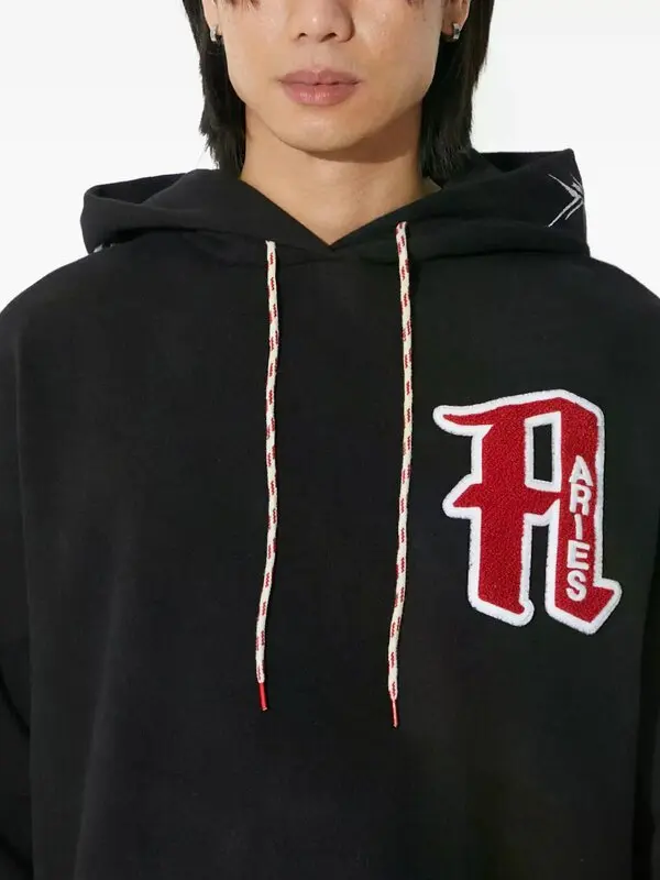 Aries Embroidered Skeleton-print Hoodie