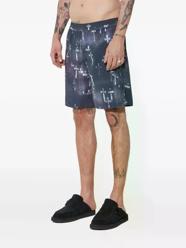 Aries Cross-print Swim Shorts