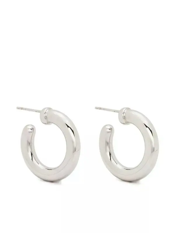 Chloé Medium Chunky Hoop Earrings - Silver