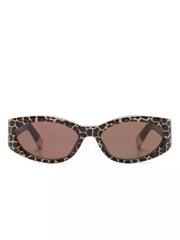 Jacquemus Les Lunettes Ovalo Sunglasses - Brown