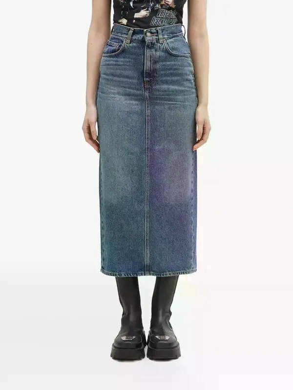 Fiorucci High-waisted Denim Midi Skirt