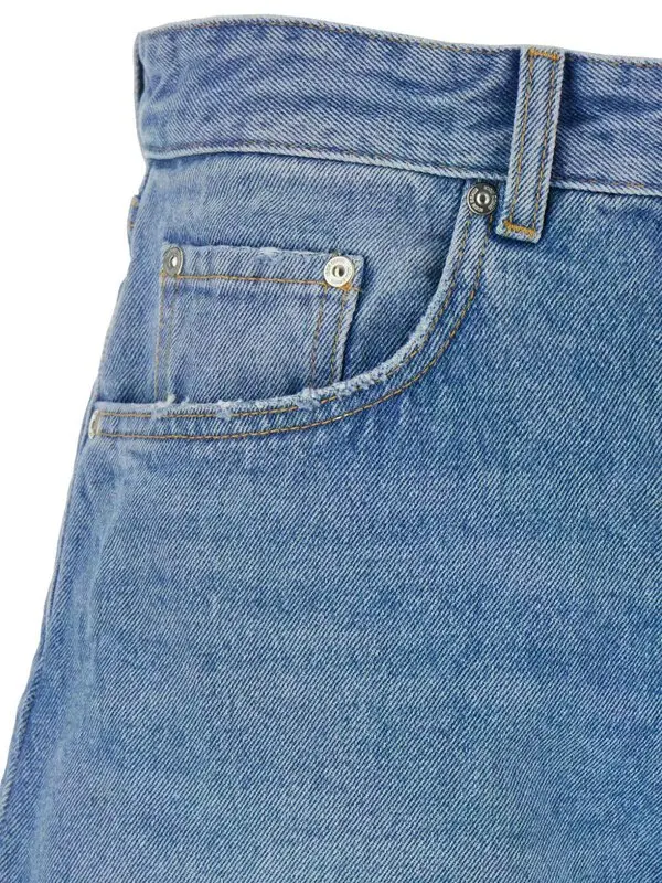 ICON DENIM LOS ANGELES Logo-patch Denim Shorts - Blue