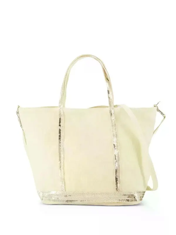 Vanessa Bruno Cabas Sequin-trimmed Tote Bag - Neutrals