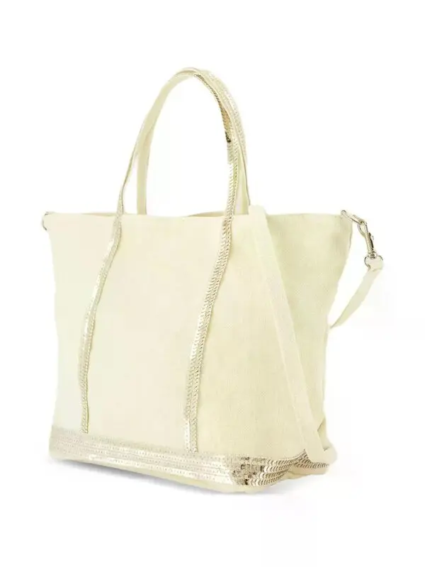 Vanessa Bruno Cabas Sequin-trimmed Tote Bag - Neutrals