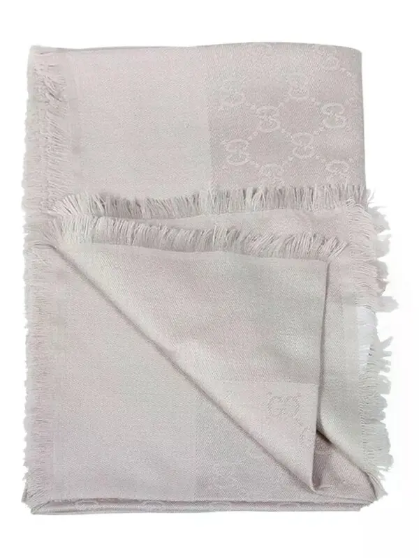 Gucci Gg Pattern Fringed Scarf
