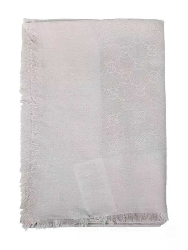 Gucci Gg Pattern Fringed Scarf