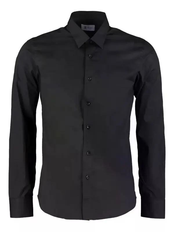 THE (ALPHABET) Buttoned-up Cotton Shirt - Black