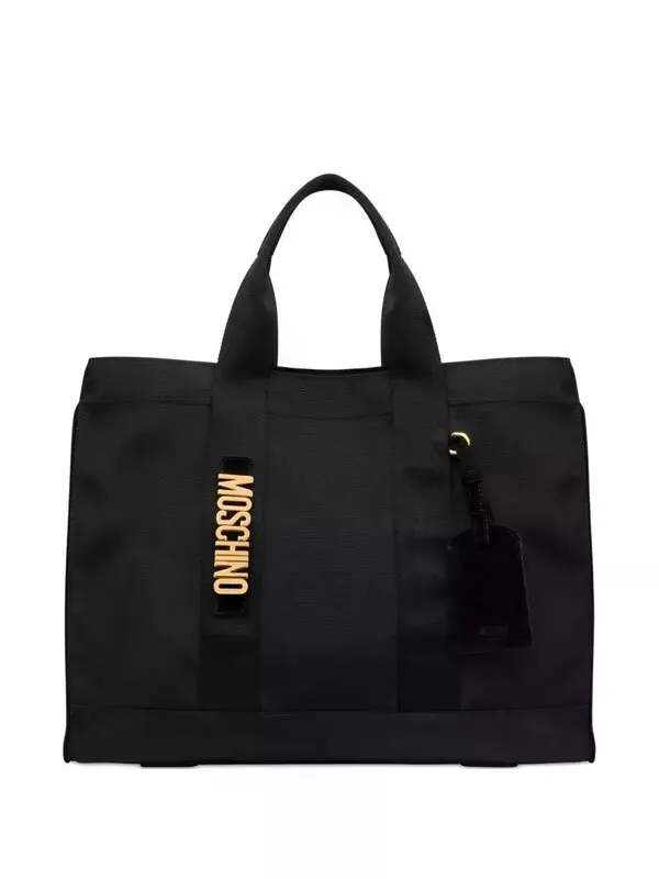 Moschino Logo-plaque Tote Bag - Black