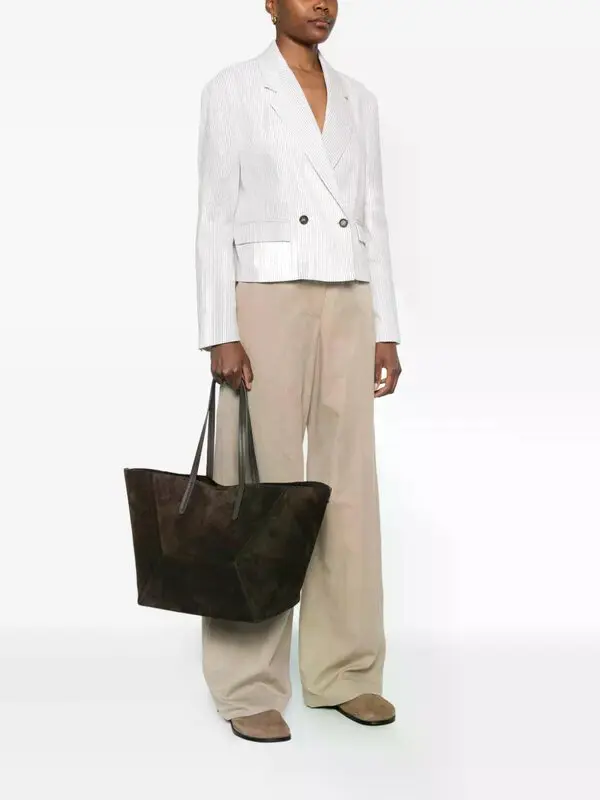 Brunello Cucinelli Suede Tote Bag - Brown