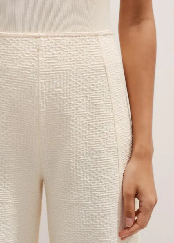 ME+EM Textured Ponte Crop Wide-leg Trousers