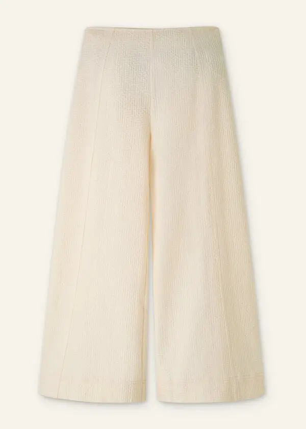 ME+EM Textured Ponte Crop Wide-leg Trousers