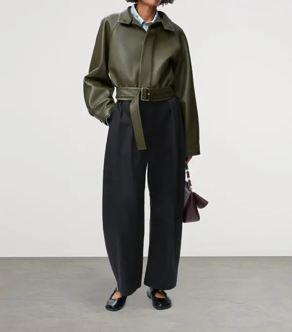 Loewe Lambskin Cropped Trench Coat