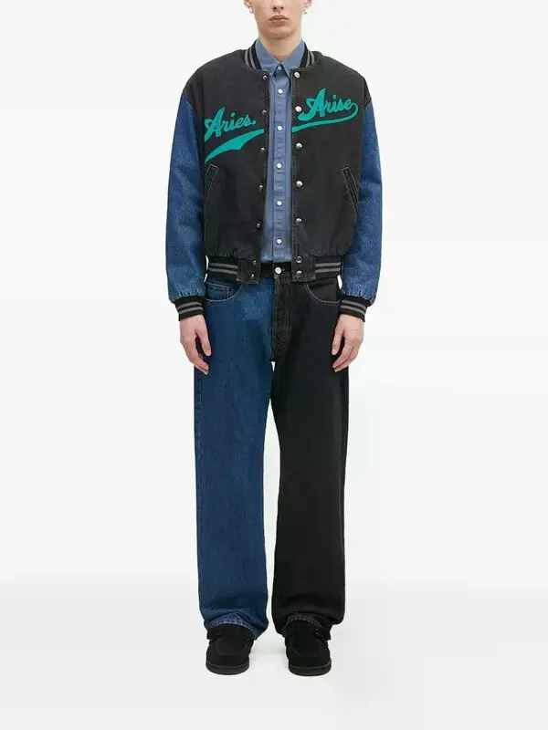 Aries Embroidered-logo Jeans