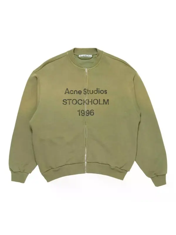 Acne Studios Logo-print Zip-up Cardigan