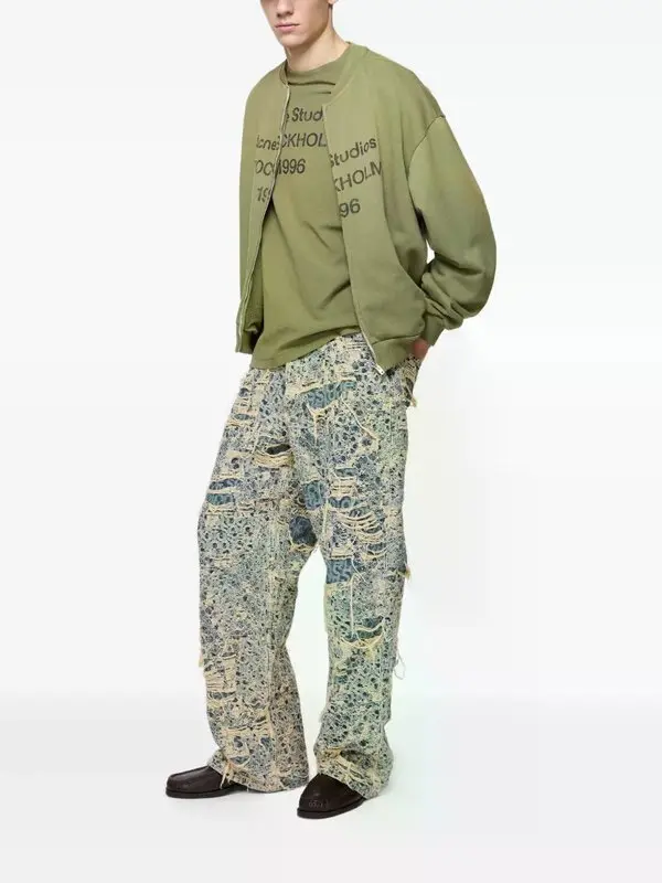 Acne Studios Logo-print Zip-up Cardigan