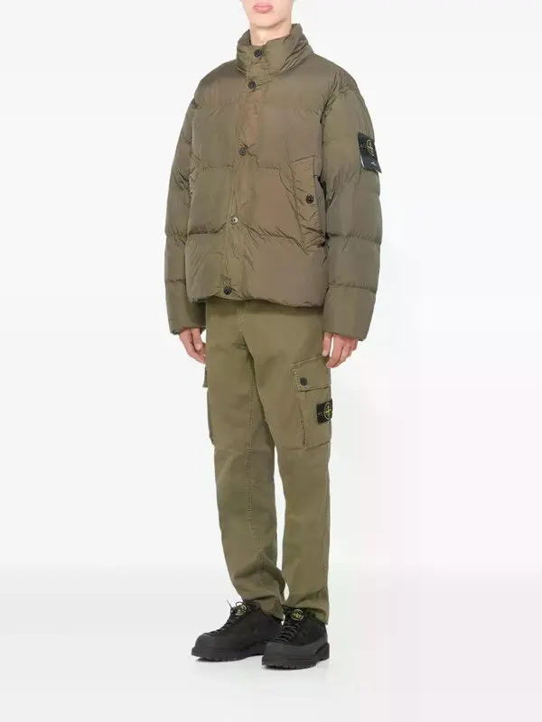 Stone Island Logo-patch Puffer Jacket - Green