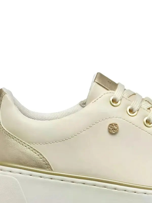 Geox Sunnetty Lace-up Platform Sneakers With Metallic Heel Detail