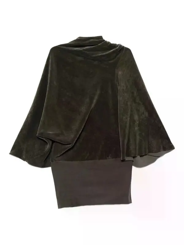 Rick Owens Concordians Cylinder Draped Bell-sleeve Top - Green