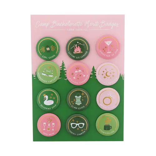 JOLLITY & CO Camp Bachelorette Merit Badges - Assorted Pre-pack
