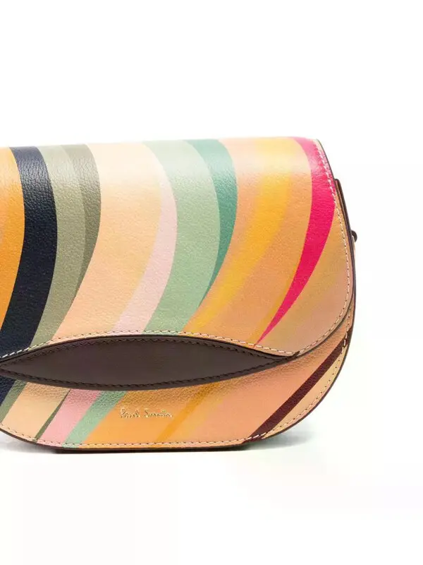 Paul Smith Swirl-pattern Leather Cross Body Bag - Brown