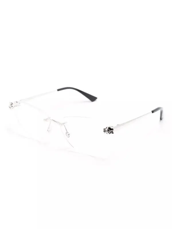 Cartier Logo-plaque Cat-eye Frame Glasses