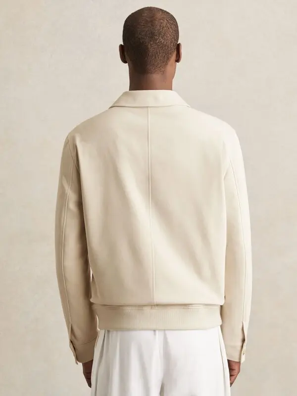 REISS Cotton-blend Button-through Jacket