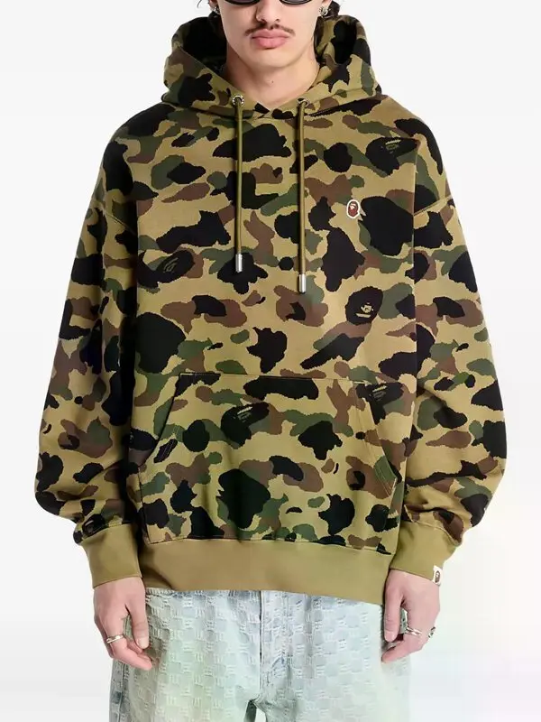 A BATHING APE Camouflage-jacquard Hoodie - Green