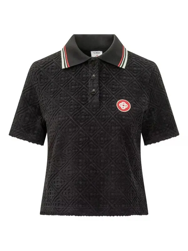 Casablanca Monogram Jacquard Polo Shirt