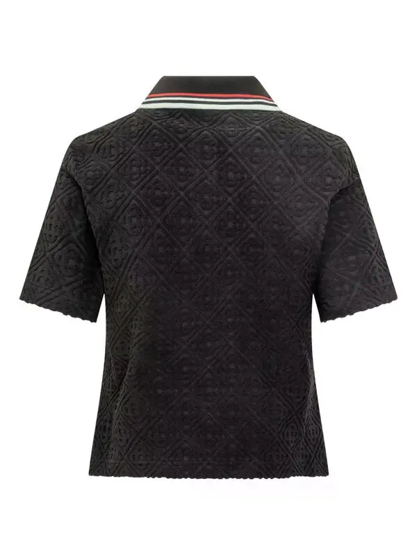 Casablanca Monogram Jacquard Polo Shirt