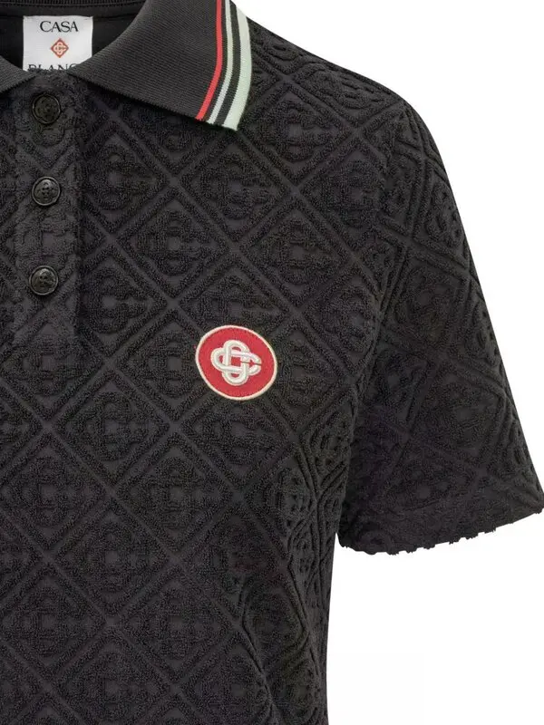 Casablanca Monogram Jacquard Polo Shirt