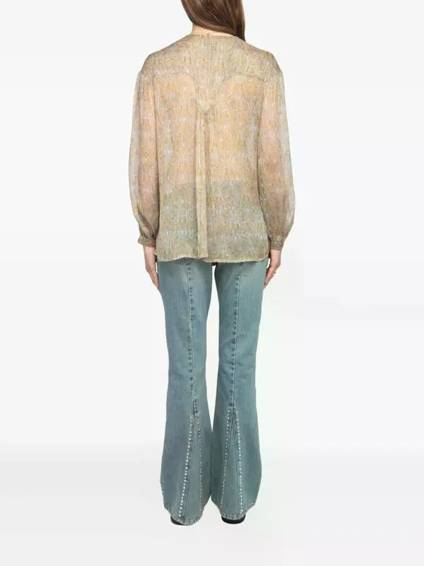 Zadig&Voltaire Tamela Lace-up Blouse - Brown