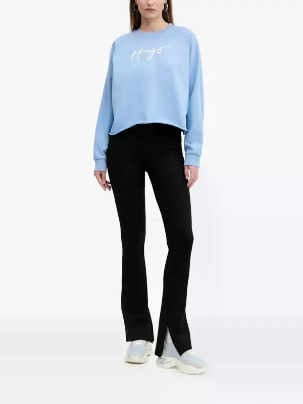 Hugo Logo-print Cropped Sweatshirt