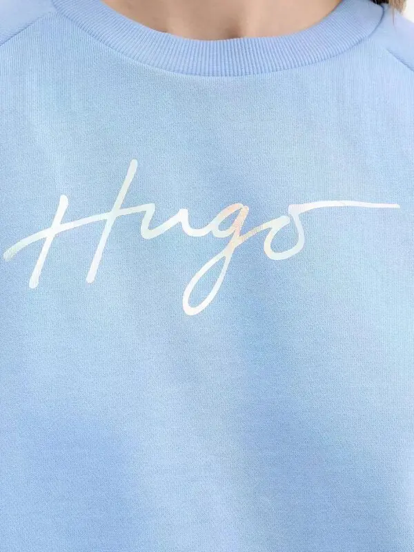 Hugo Logo-print Cropped Sweatshirt