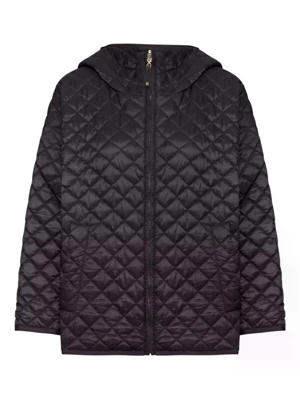 Max Mara Quilted Hooded Jacket - Black