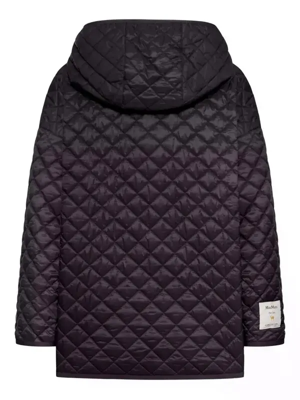 Max Mara Quilted Hooded Jacket - Black
