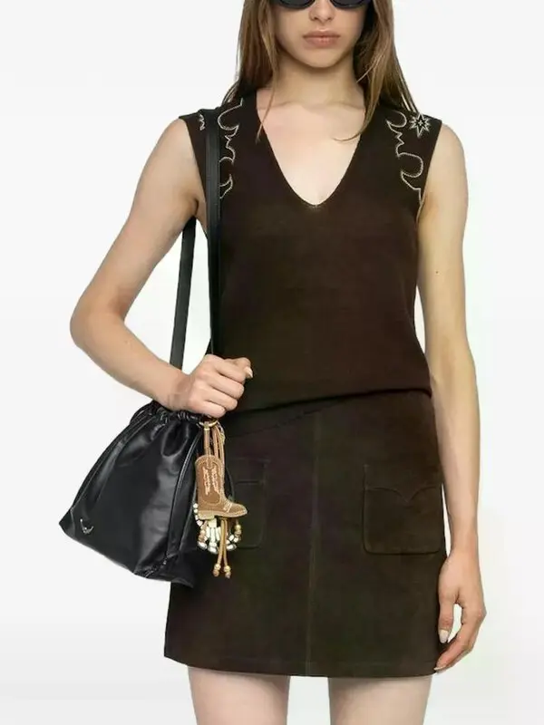 Zadig&Voltaire Embellished Sleeveless Top - Brown