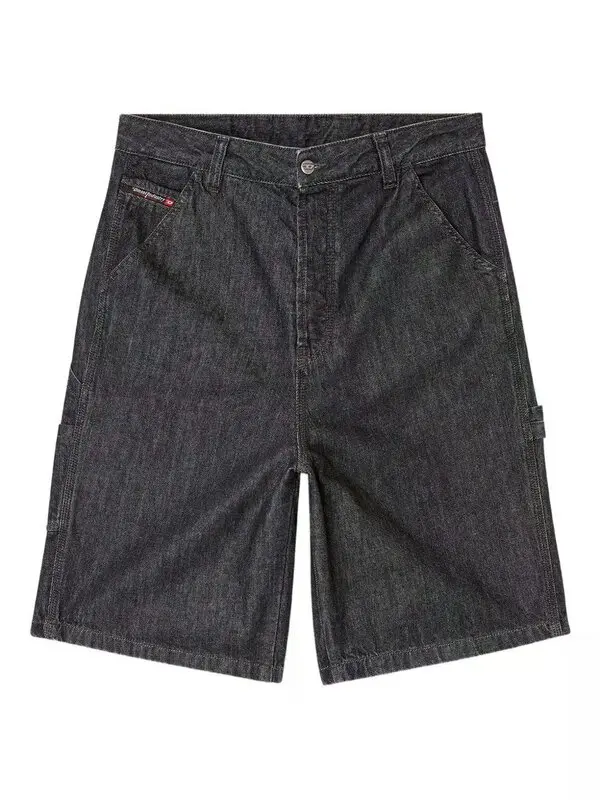 DIESEL® Utility Pocket Denim Shorts - Black