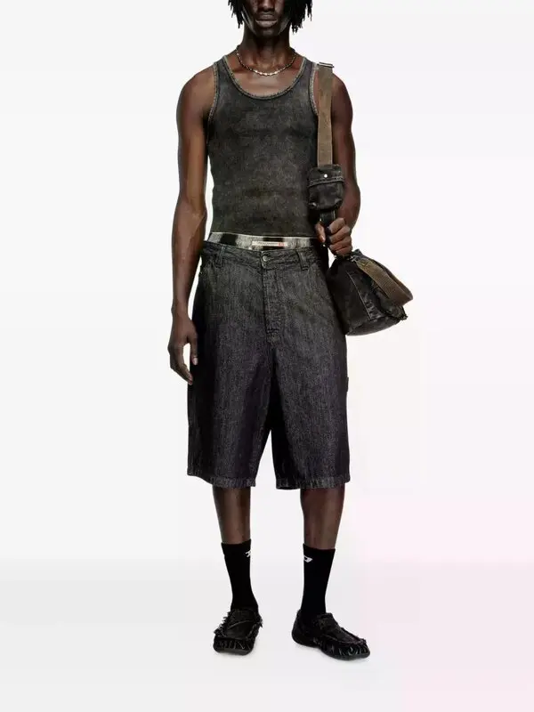 DIESEL® Utility Pocket Denim Shorts - Black