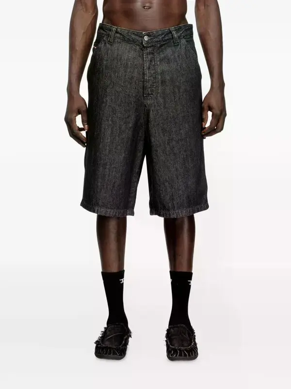 DIESEL® Utility Pocket Denim Shorts - Black