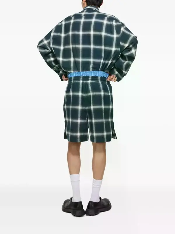 Acne Studios Checked Elastic-waist Shorts