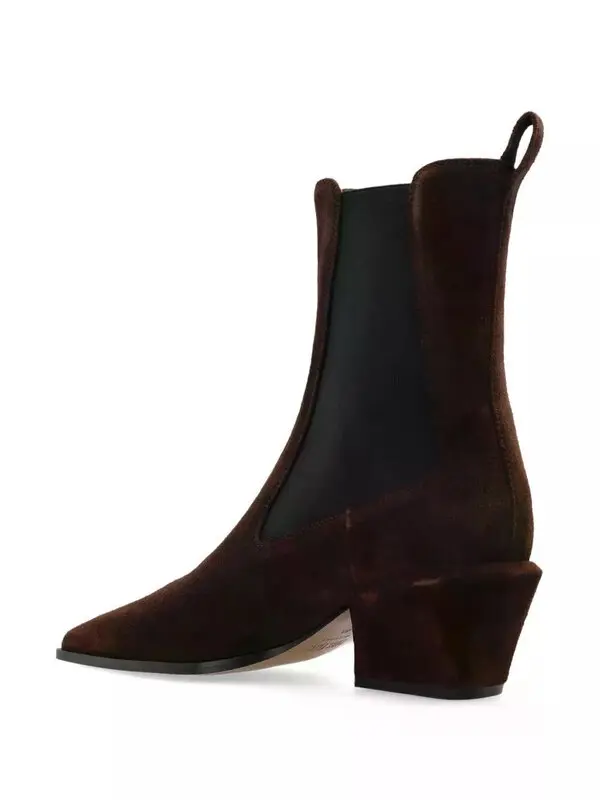 Paris Texas Pointed-toe Block-heel Boots - Brown