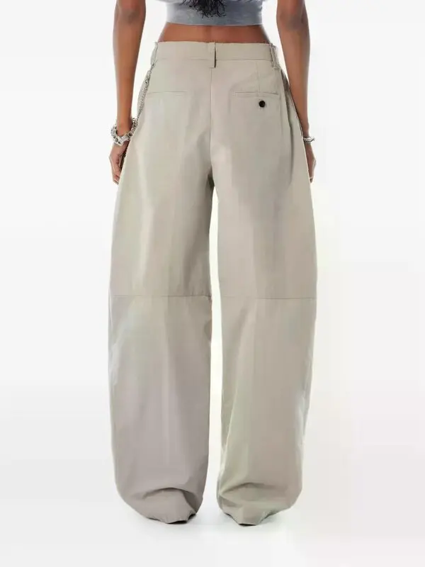 Alexander Wang Pleated Chain-detail Trousers - Neutrals