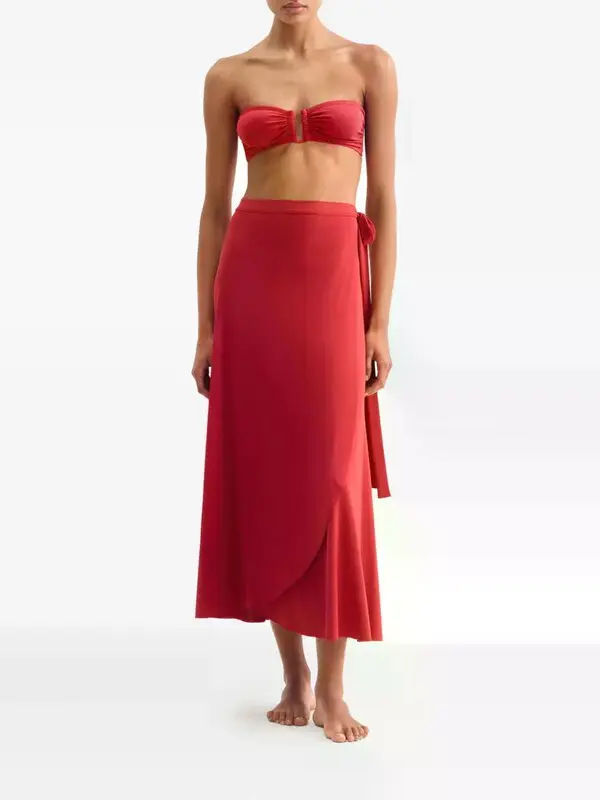 ERES Julieta Wrap-effect Beach Skirt - Red