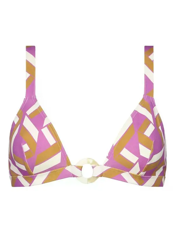 ERES Must Geometric-print Bikini Top - Purple