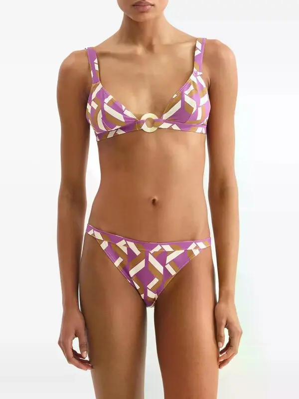 ERES Must Geometric-print Bikini Top - Purple